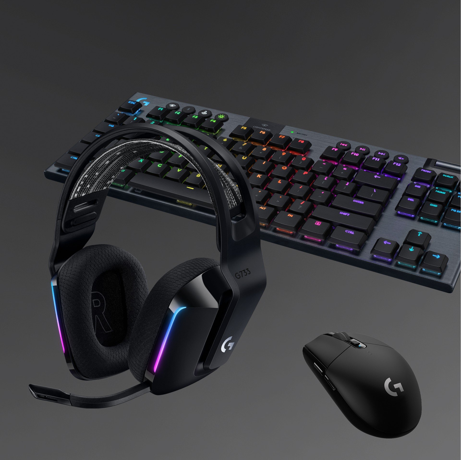 Buy Logitech G733 Lightspeed Headset Black 2 4ghz Black Incl