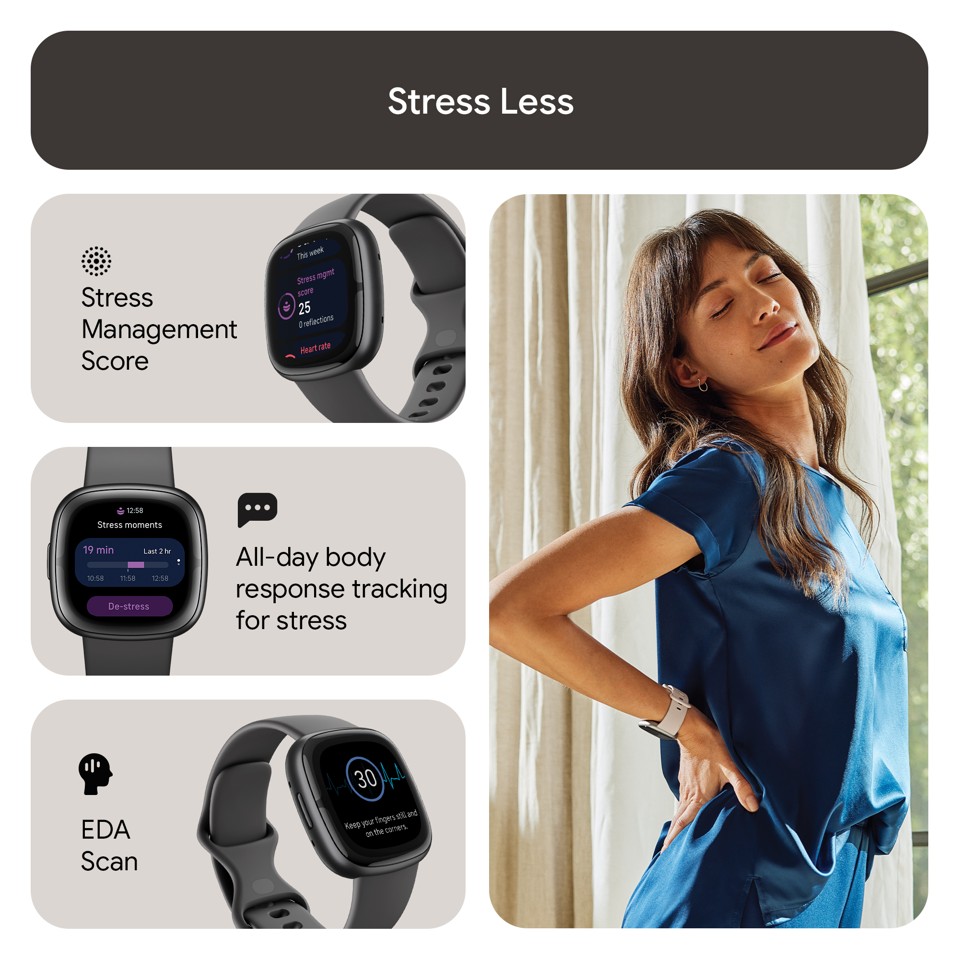 Køb Fitbit - Sense 2 - Smart Watch - Shadow Grey/Graphite Køb Fitbit - Sense 2 - Smart Watch - Shadow Grey/Graphite